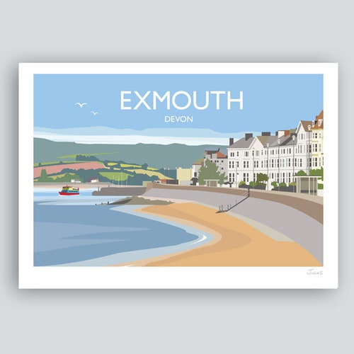 Beer East Devon. HAND SIGNED Art Print/travel Poster by Julia - Etsy UK