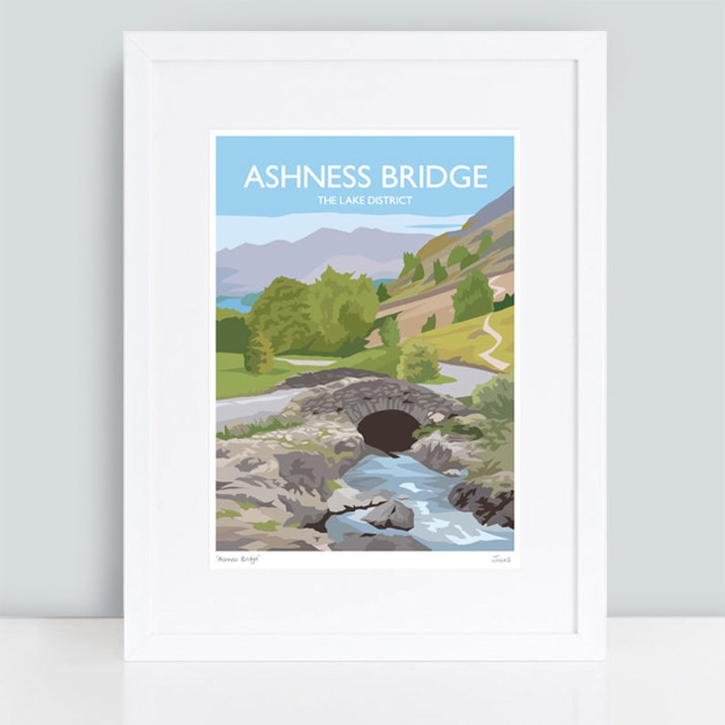 Ashness Bridge The Lake District print Cumbria England. Art | Etsy