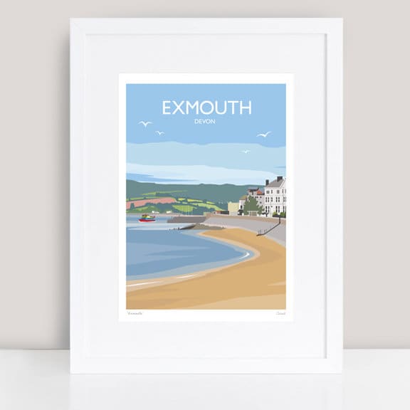 Exmouth, Devon Print. HAND SIGNED Art Print/travel Poster by Julia S ...