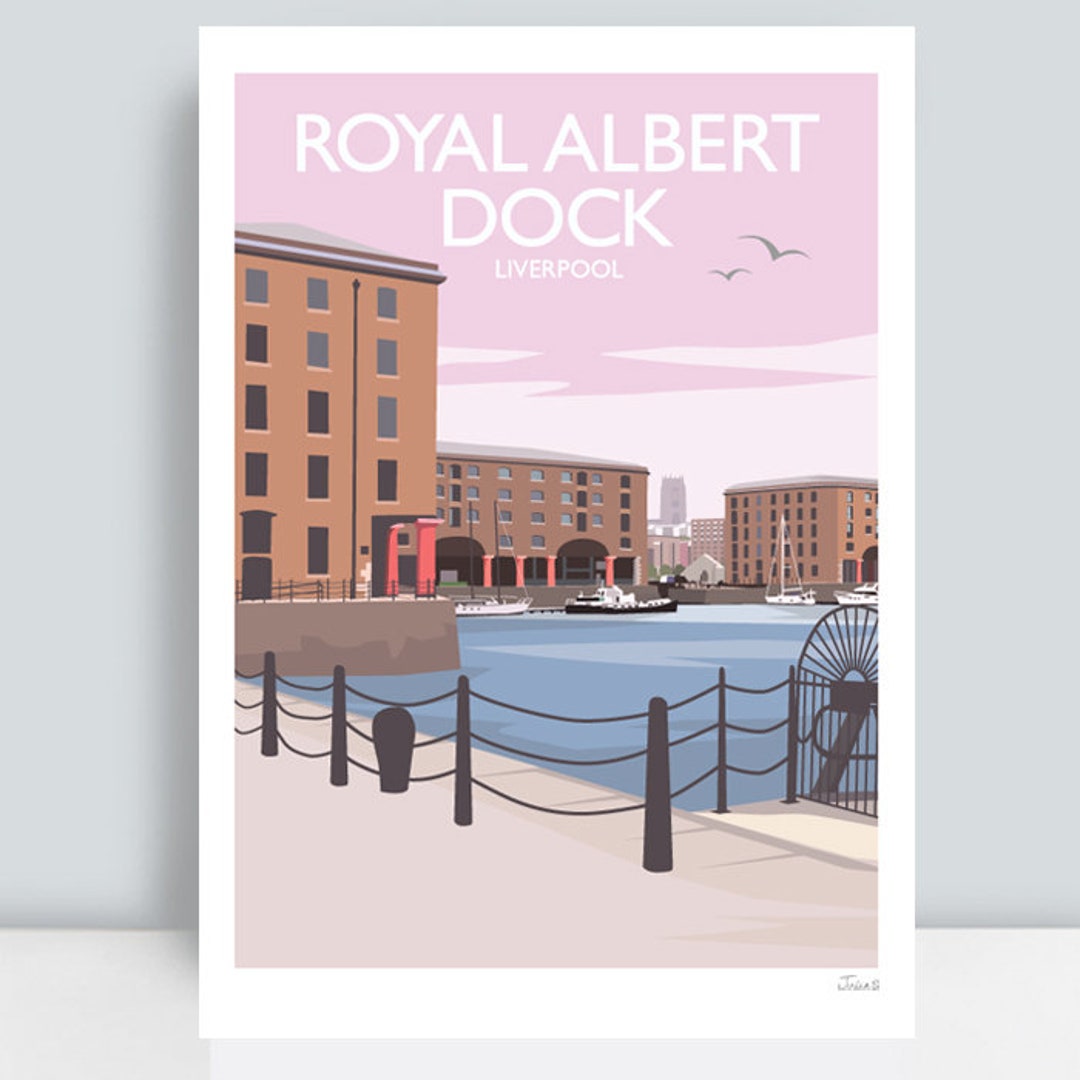 Royal Albert Dock, Liverpool. Art Print/poster by Julia Seaton. - Etsy