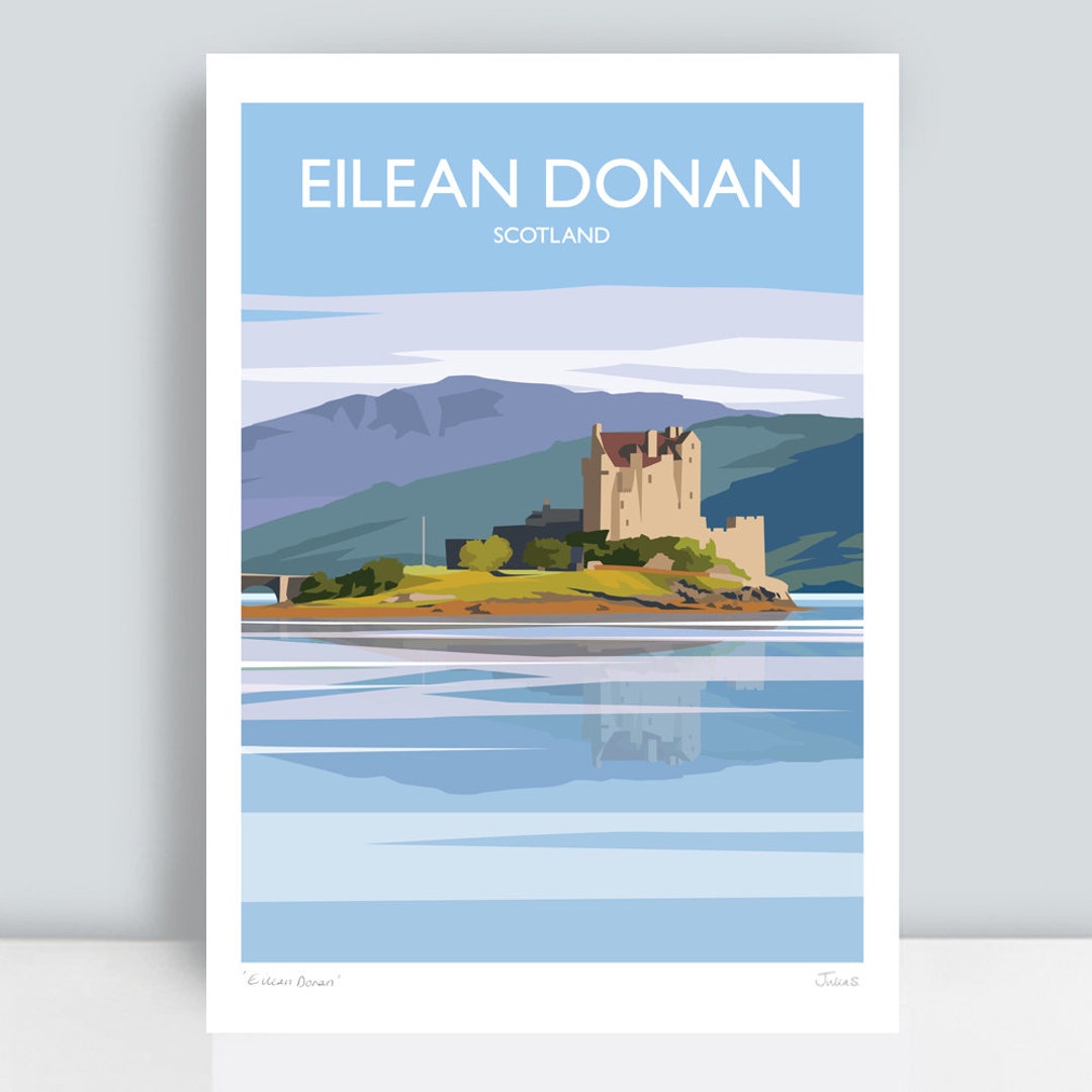 Eilean Donan, Scotland. Travel Art Print/poster by Julia Seaton. Hand ...