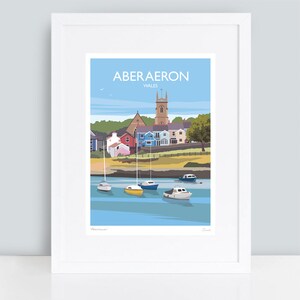 Aberaeron, Wales. HAND SIGNED Art Print/poster by Julia Seaton. - Etsy UK