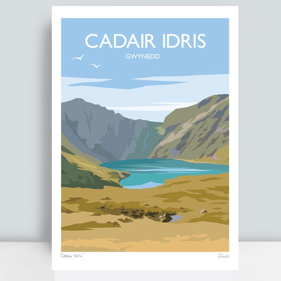 Cadair Idris Gwynedd Snowdonia Wales. HAND SIGNED Art | Etsy UK
