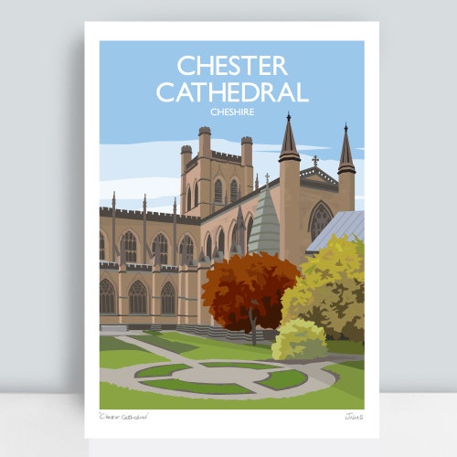 Chester Cheshire. HAND SIGNED Art Print/travel Poster by - Etsy