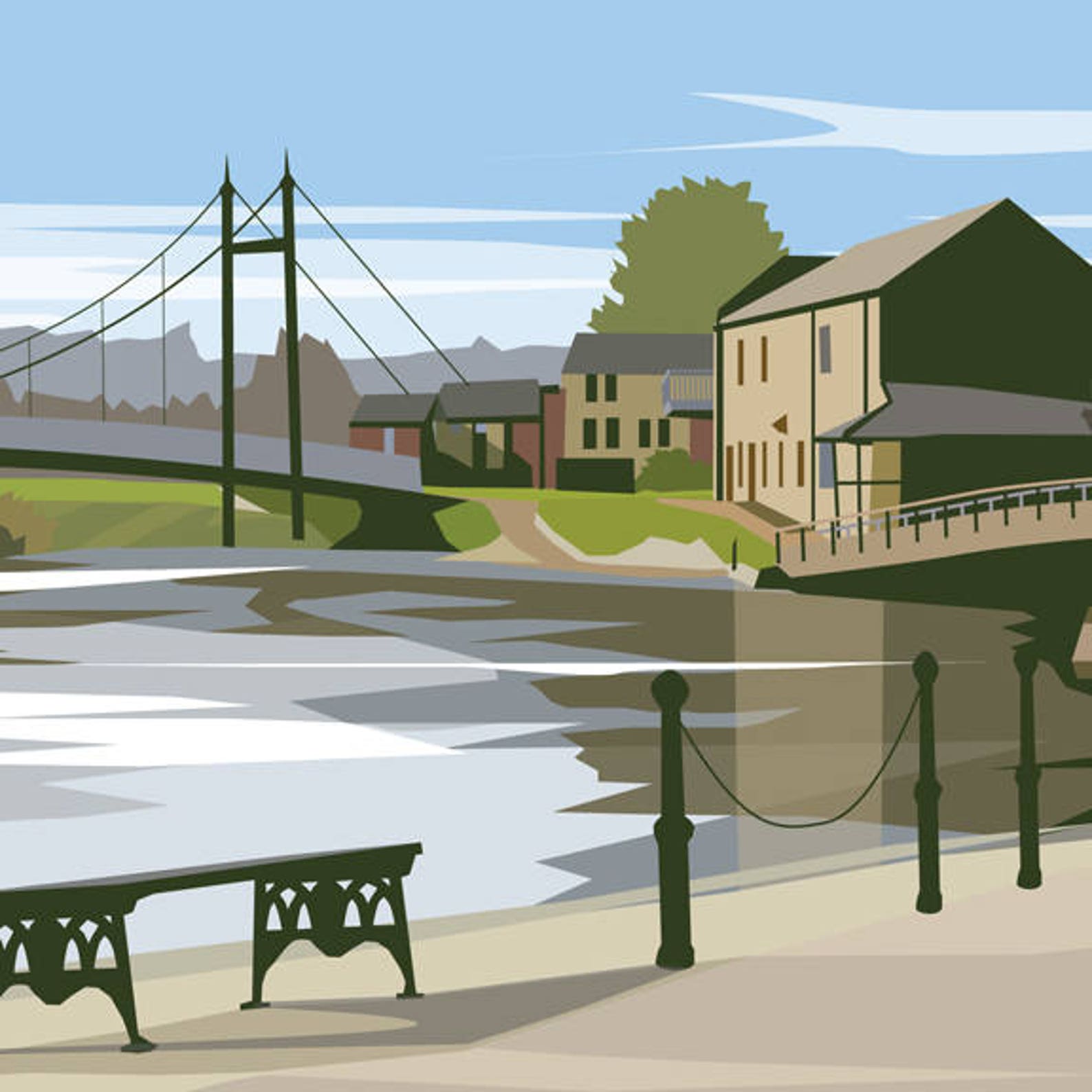 Exeter Quay Devon. Landscape Print. HAND SIGNED Art - Etsy