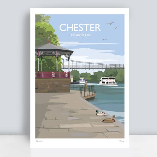 Chester Cheshire. HAND SIGNED Art Print/travel Poster by - Etsy UK