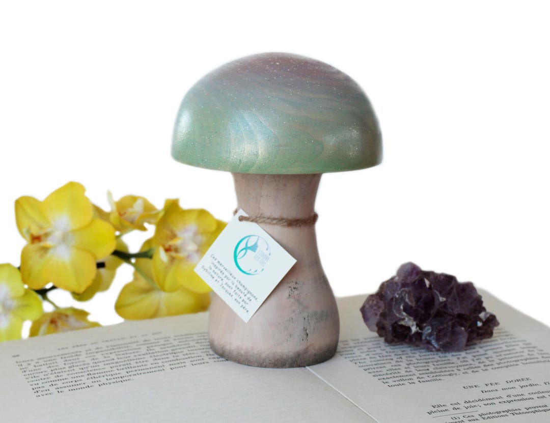 Big Fairy Sculpted Weeping Willow Wood Mushroom Hand Painted - Etsy