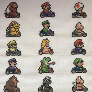 Mario Kart Cross Stitch - Etsy Canada