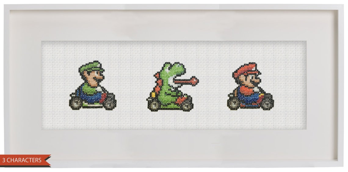 Mario Kart Cross Stitch - Etsy Canada