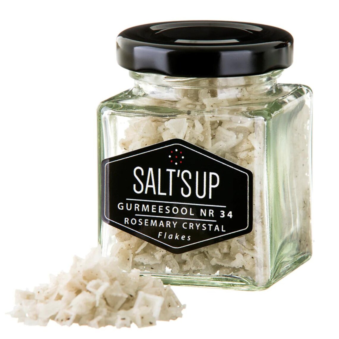 Rosemary Crystal Salt Flakes I Gourmet Salts | 45g Glass Jar / 1.6oz ...