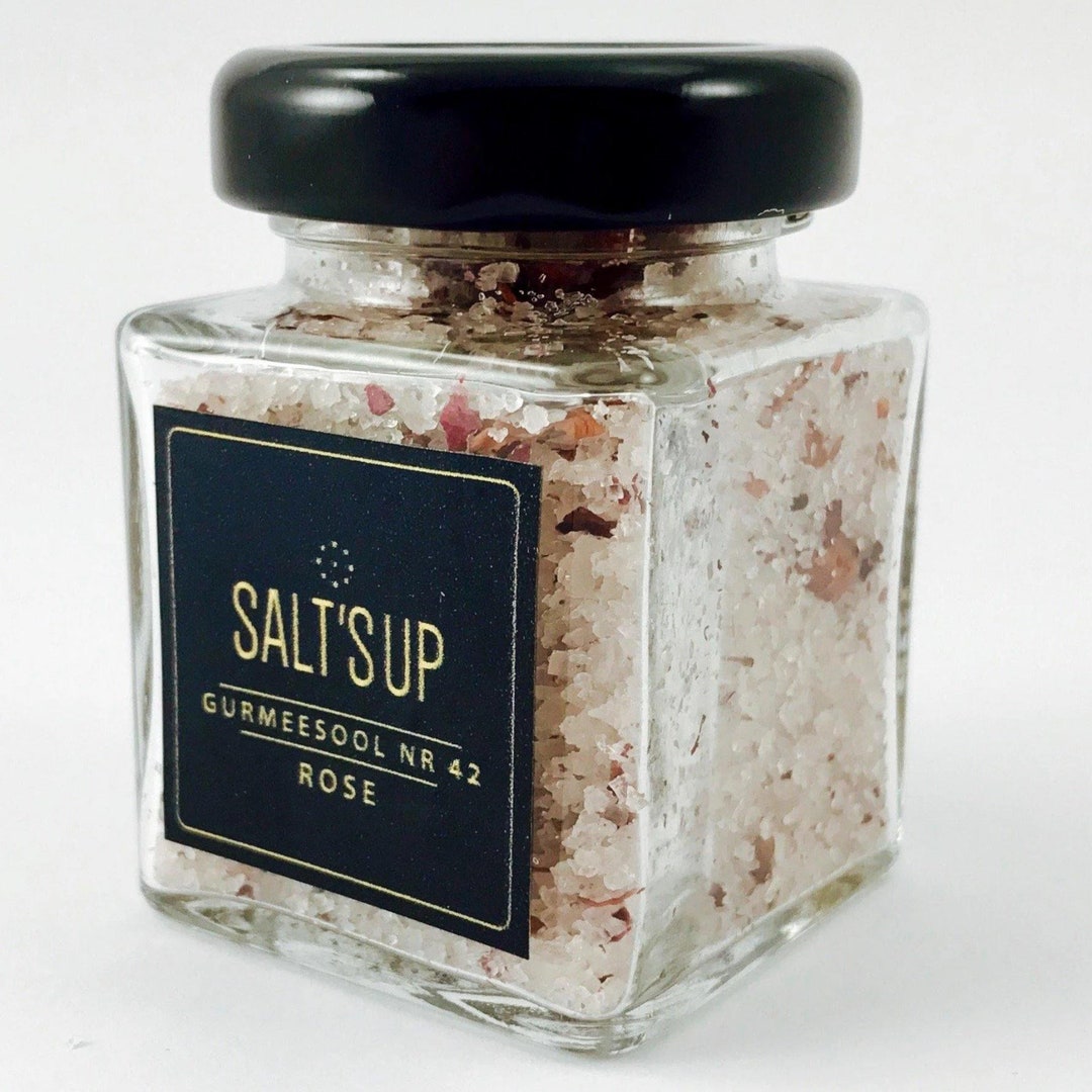 Rose Gourmet Salt I Coarse Salts | 50 Gr / 1.76 Oz Glass Jar | Flor De ...