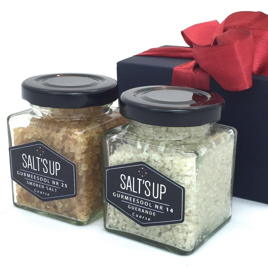Gift Box of 2 Gourmet Salt "smoky Eyes" | 95g/3.35oz Glass Jar | Salt ...