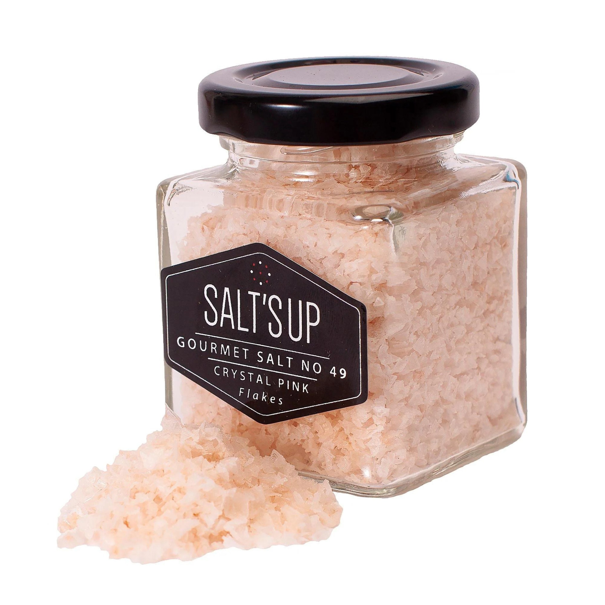 Crystal Pink Salt Flakes I Gourmet Salts 50gr / 1.76oz Glass Jar 100% ...