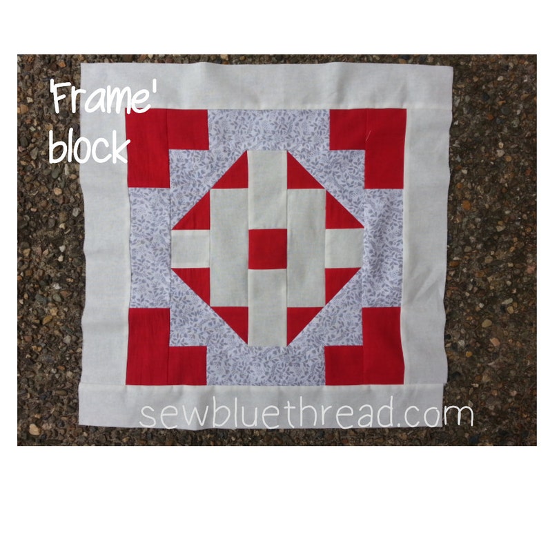 Frame quilt block pattern pdf pattern | Etsy