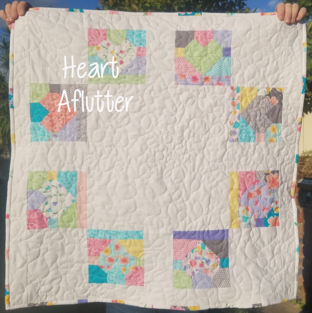 Heart Aflutter Quilt, Pdf Download, Charm Pack Quilt, Destash Quilt, - Etsy