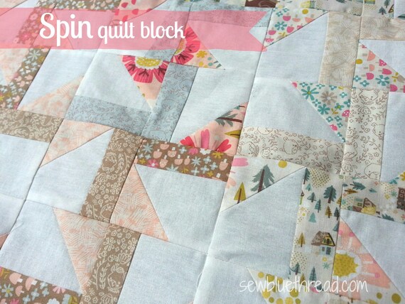 Spin Quilt Block Pattern Pdf Pattern | Etsy