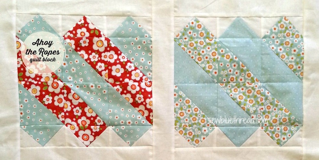 Ahoy the Ropes, patrón de bloque de edredón descargable en PDF - Etsy ...