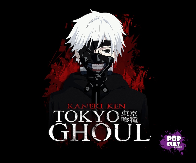 White Haired Ghoul Kaneki Anime Inspired Custom T-shirt - Etsy