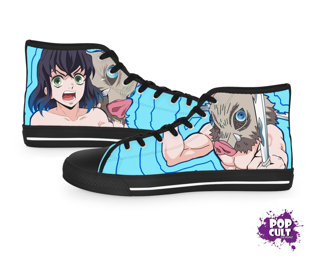 Inosuke [POG HOG] Anime Inspired High Top Converse - Etsy
