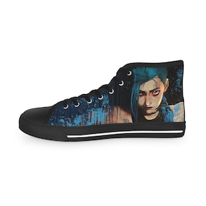 Arcane (jinx and Vi) Cartoon Tv Show Inspired High Top Converse - Etsy