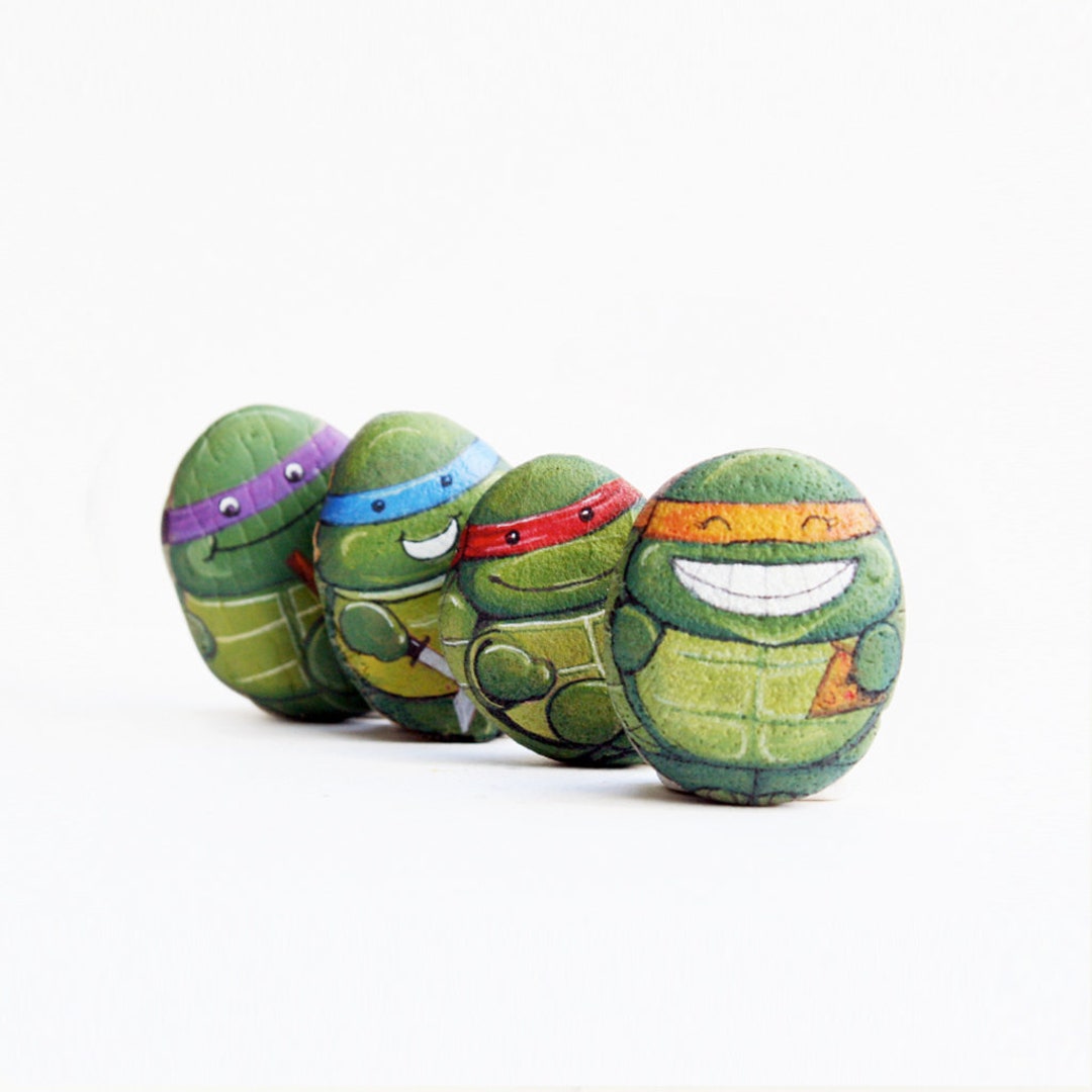 Turtle Set Stone Painting Stone Art Paint by Acrylic Colour - Etsy