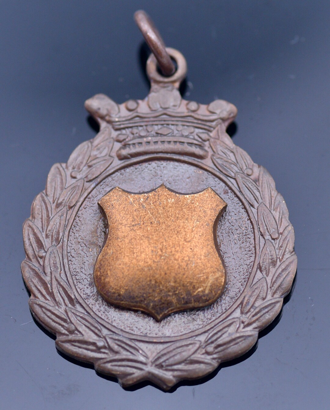 Lovely Bronze Watch Fob Medal, Vacant Shield Cartouche - Etsy