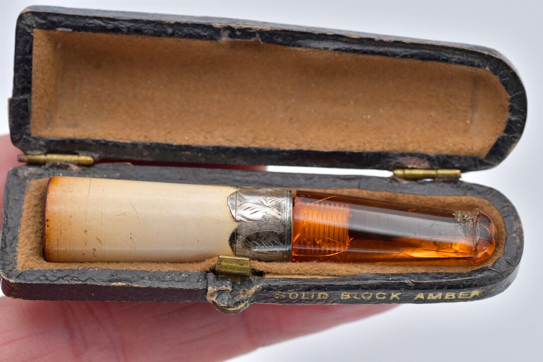 Antique Cased Pipe, Cigar / Cheroot Holder Meerschaum / Birm 1903 ...