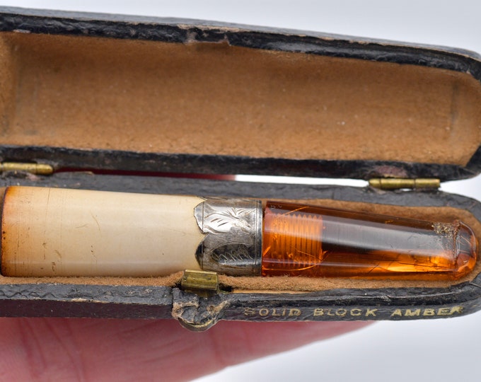 Antique Cased Pipe, Cigar / Cheroot Holder Meerschaum / Birm 1903 ...