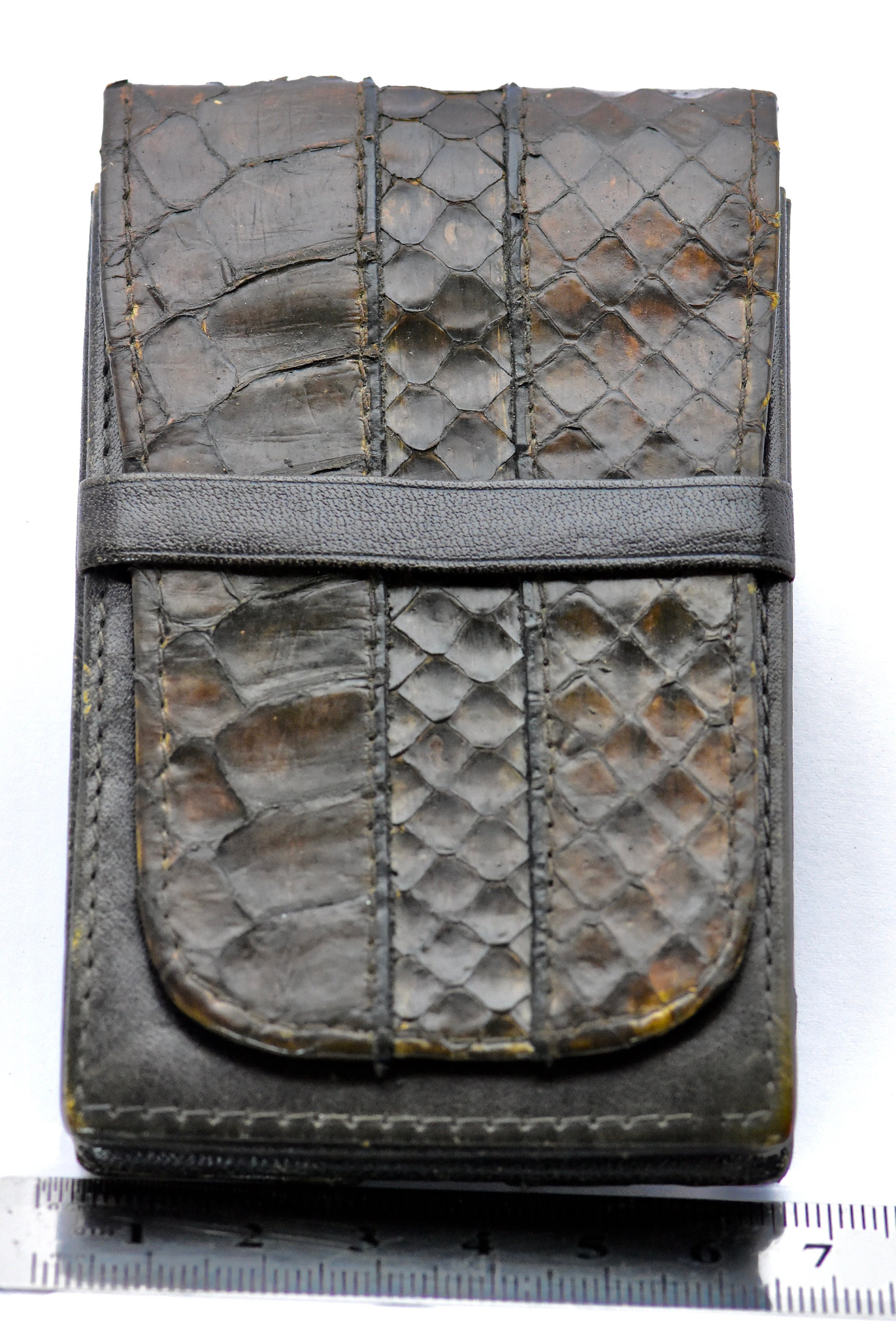 Vintage Exotic Skin Snake & Leather Card Case - Etsy UK