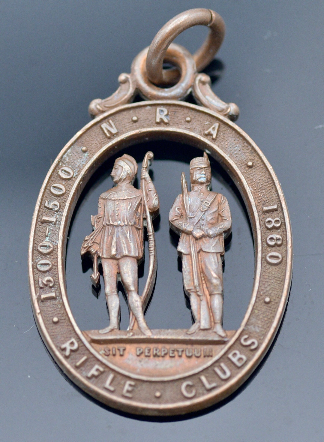 Antique Bronze Rifle Medal, N R A Rifle Clubs, National Rifle ...