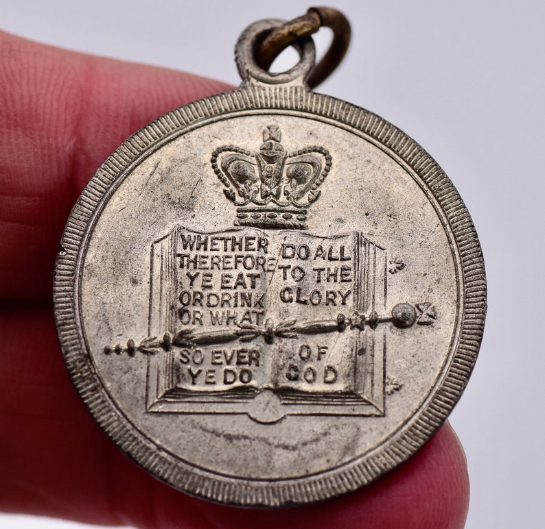 Antique Religious Church of England Temperance Society Medallion - Etsy