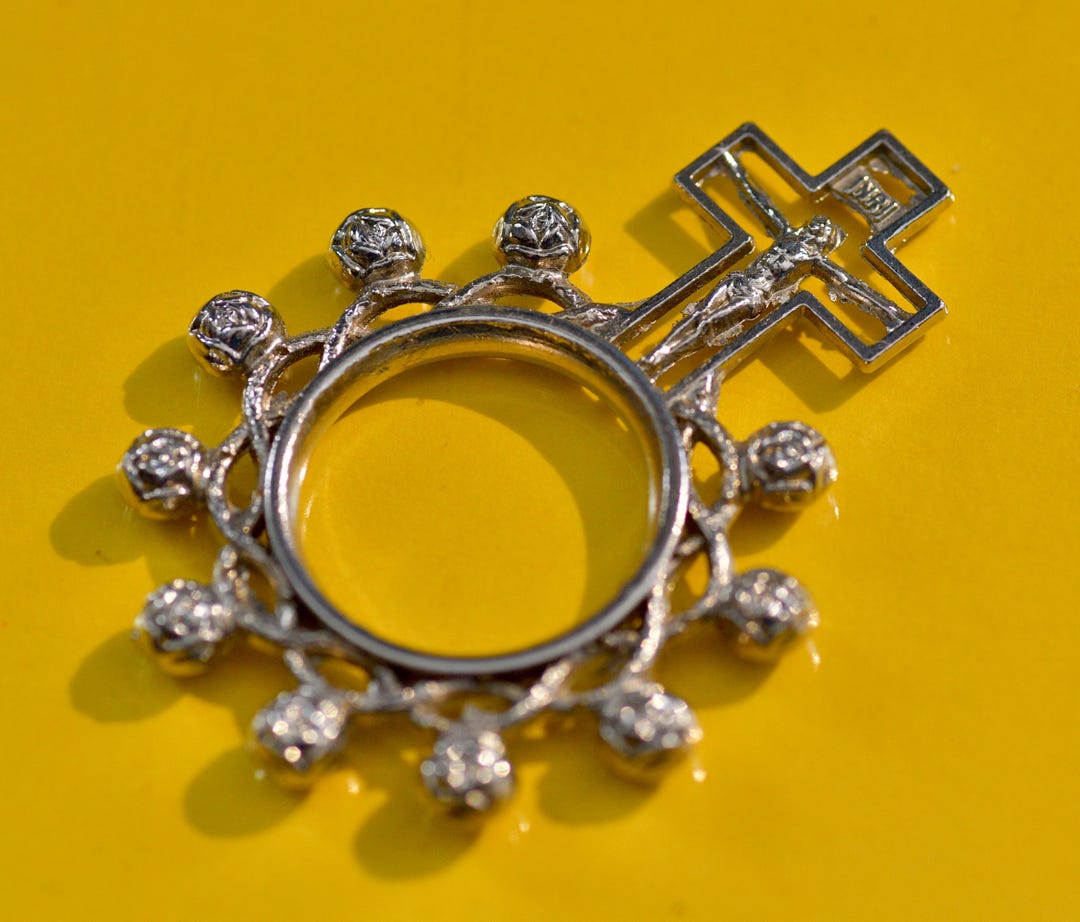 Religious Antique Finger Rosary Ring, Catholic, - Etsy