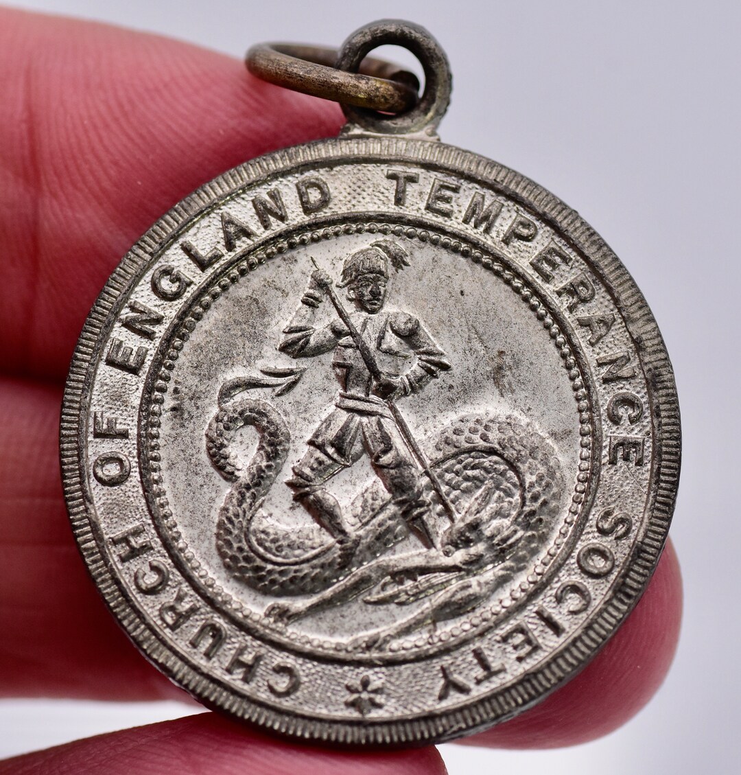 Antique Religious Church of England Temperance Society Medallion - Etsy
