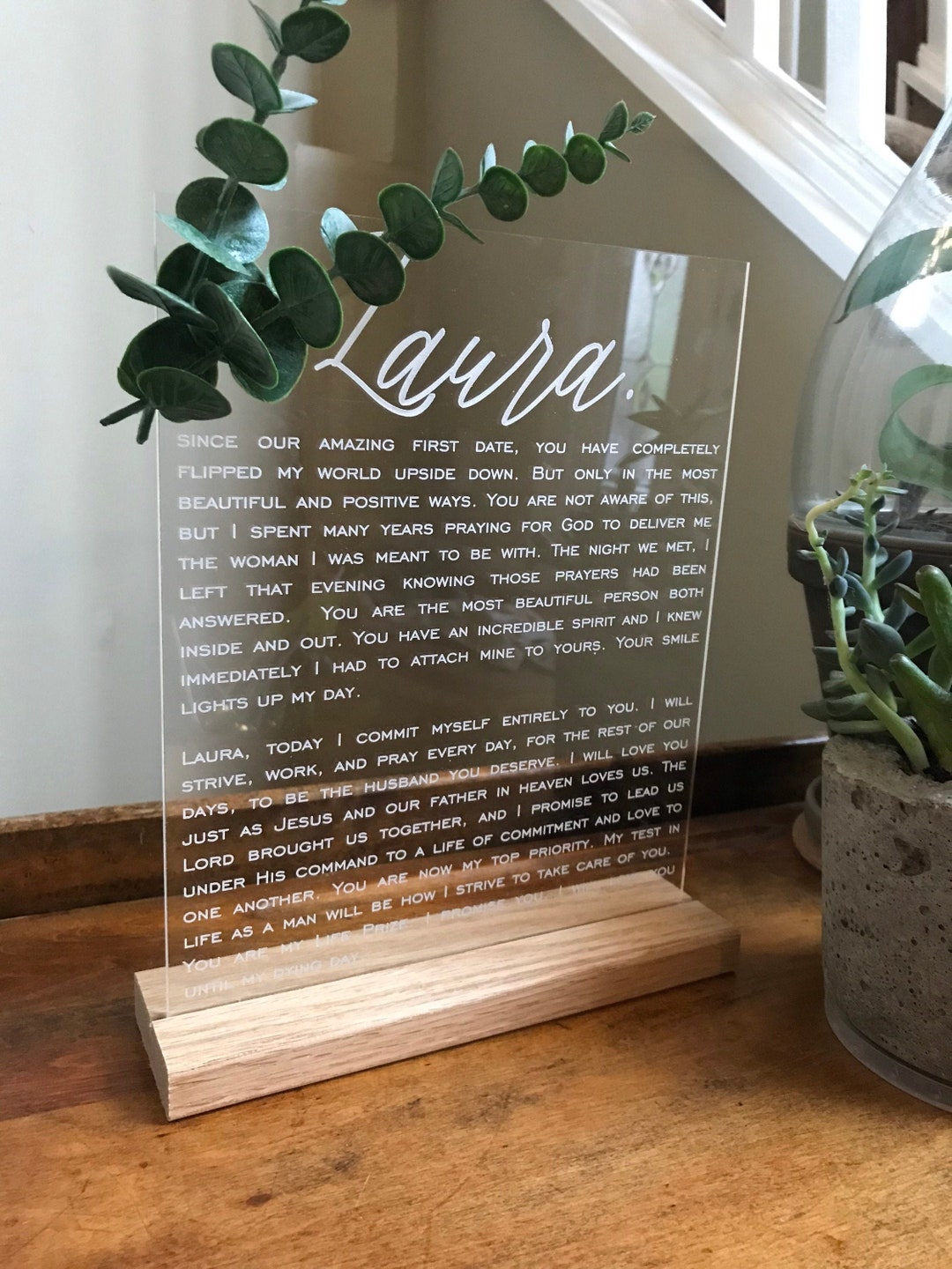 Wedding Vows Signs and Frames/classic/farmhouse/elegant/bohemian ...