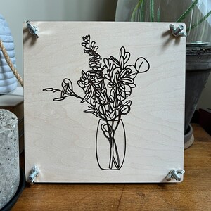 Flower Press 8x8 Glowforge File/ SVG/ PDF/ PNG/ Nature Study File ...