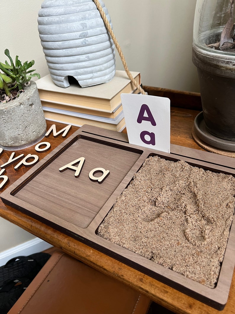 Learning Sensory Tray With Letters and Numbers Glowforge File/ - Etsy