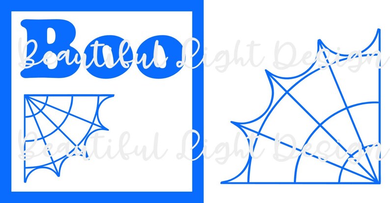 Halloween Boo Sign Cut File/ Halloween/ Spider Web Sign/ SVG/ PDF/ PNG ...