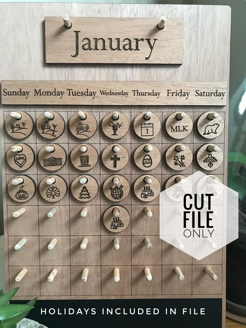 Weather School Calendar Glowforge File/ SVG/ PDF/ PNG/ Wood - Etsy