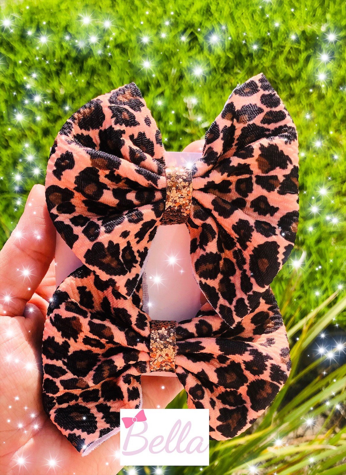Leopard Printed Fabric Bows Leopard Bows Fabric Bows - Etsy