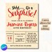Surprise Invitation, Shhh Its a Surprise, Invite Editable Digital ...