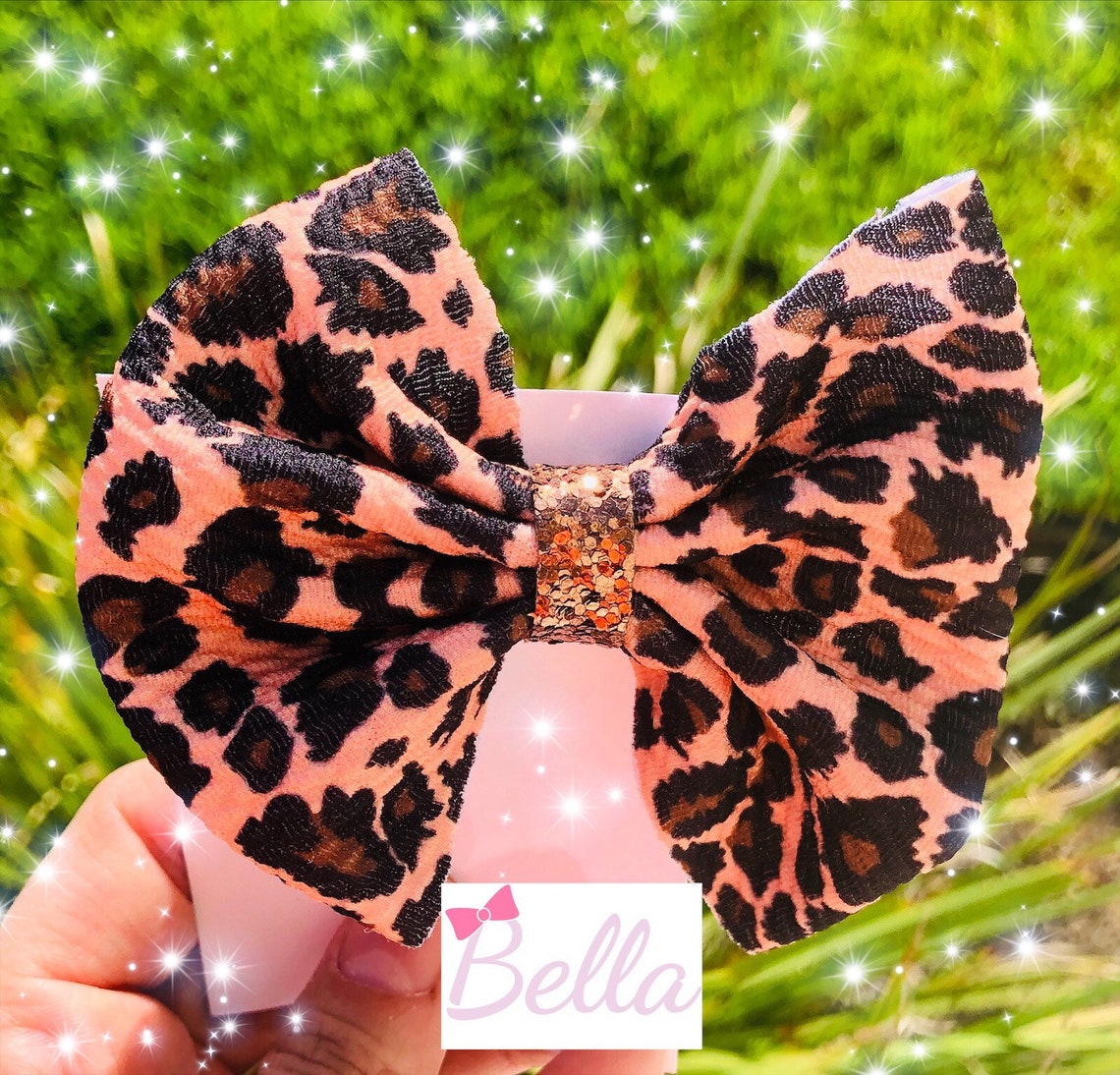 Leopard Printed Fabric Bows Leopard Bows Fabric Bows - Etsy