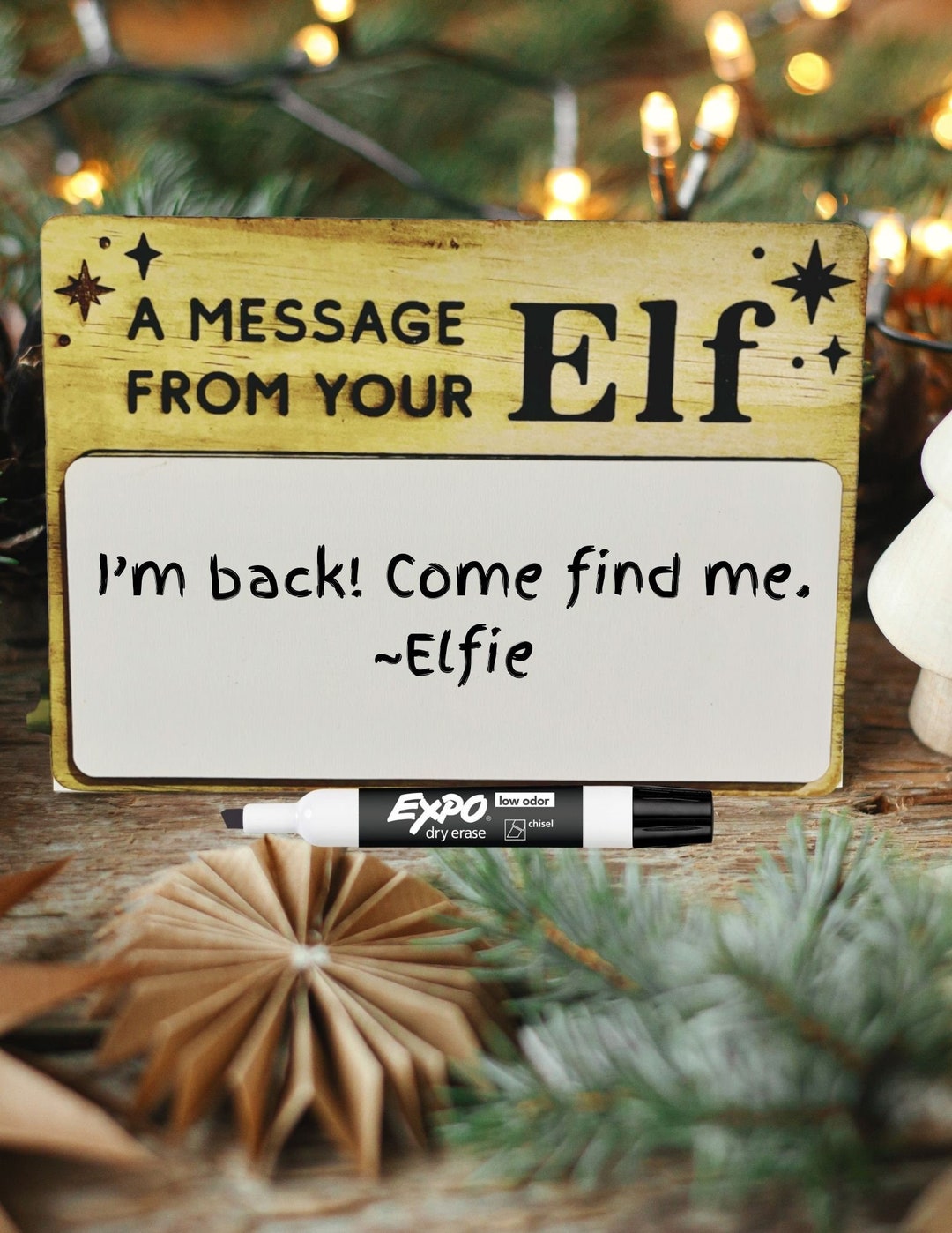 Elf Message Board, Christmas Board, Elf Accessory, Christmas Accessory ...