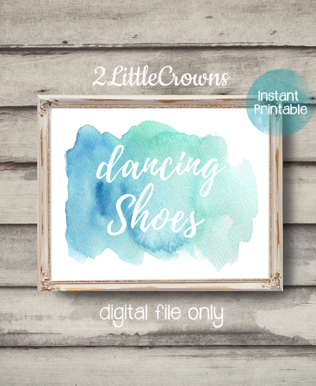 Dancing Shoes Wedding Sign Printable File for Wedding Reception ...
