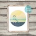 Modern Art Circle Photography Printable Beach Lifeguard Tower ...