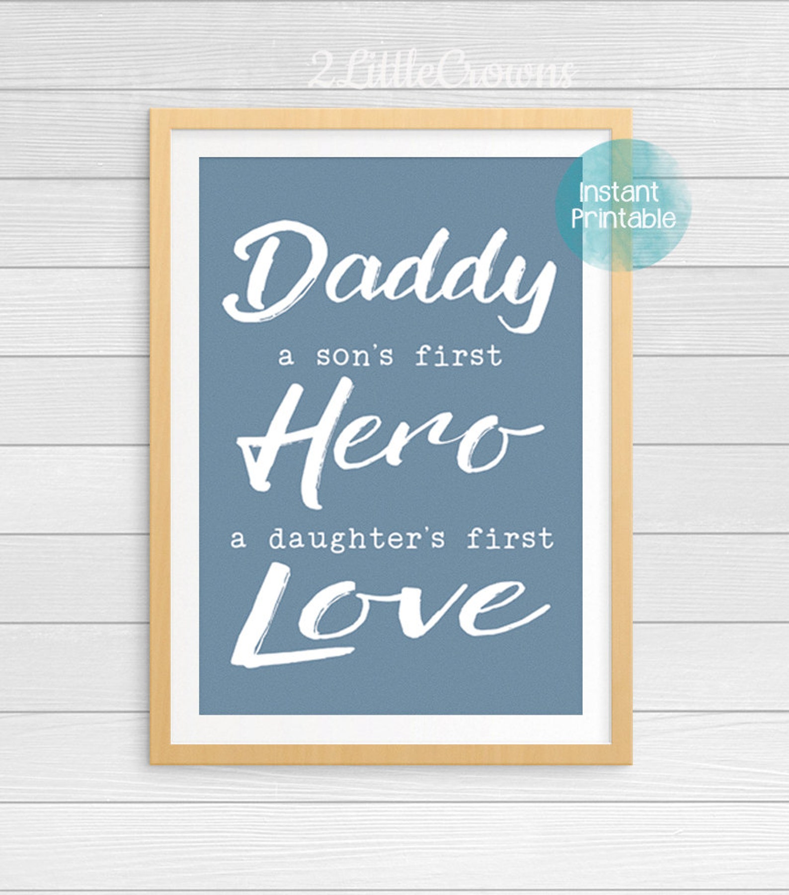 Dad Gift Father's Day Gift Daddy a Son's First Hero a Daughter's First ...