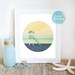Modern Art Circle Photography Printable Beach Lifeguard Tower ...