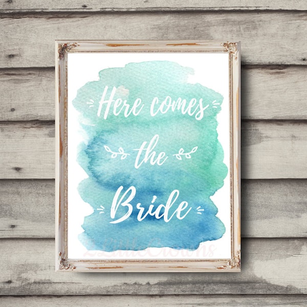 Here Comes the Bride Sign Printable - Etsy