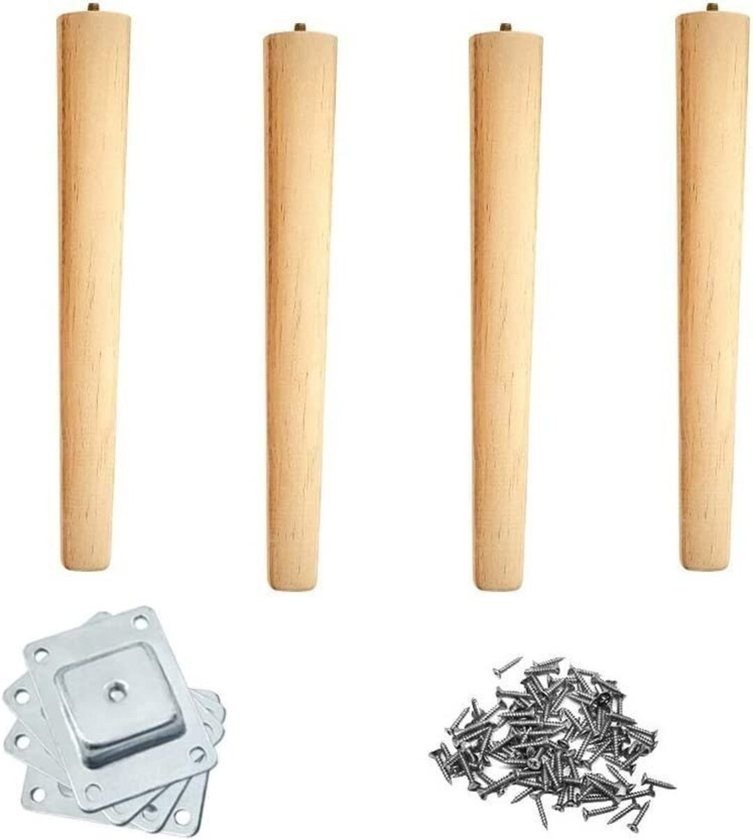 FORÉT Solid Wood Furniture Tapered Table Desk Legs W/ Angled - Etsy