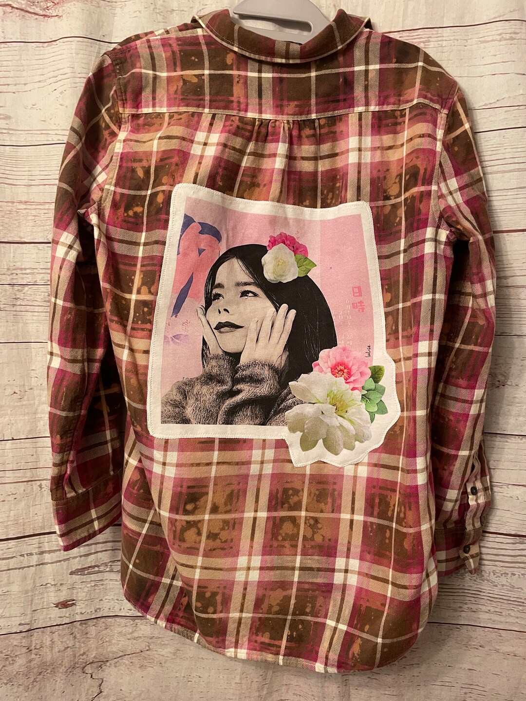 Women’s Upcycled and Refashioned Lightweight Plaid Flannel With Bjork ...