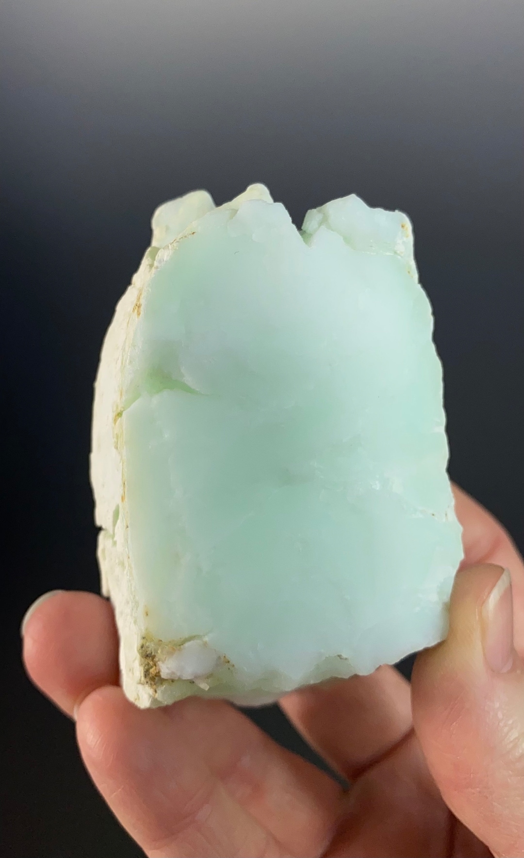 Chrysopal, Prase Opal, Green Common Opal Rough Specimen With Kaolinite ...